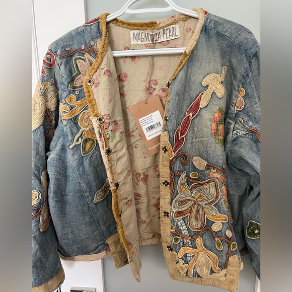 Magnolia Pearl | Jackets & Coats | Magnolia Pearl Exclusive Embroidered Sirsi Denim Jacket Os ...